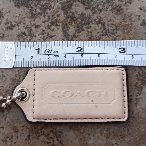 Coach | Bags | Coach Cream Leather Hang Tag | Poshmark
